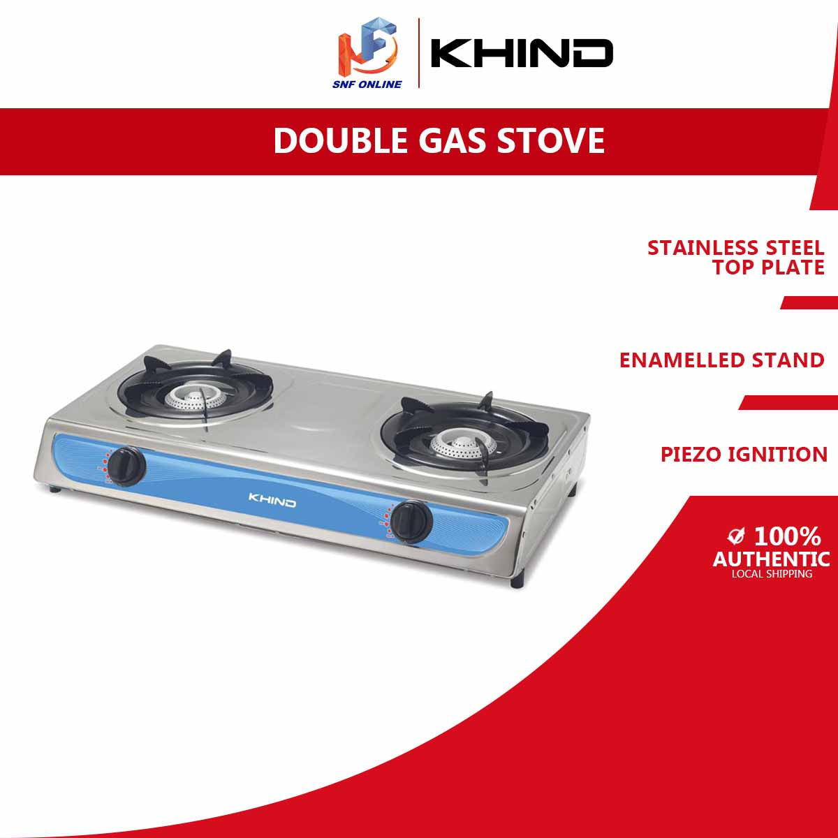 Khind Dapur Gas Double Gas Cooker GC1710