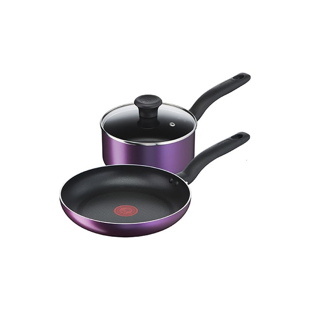 Tefal Set Kuali Cooking Source 3pcs Set Frypan 24cm + Saucepan 18cm No