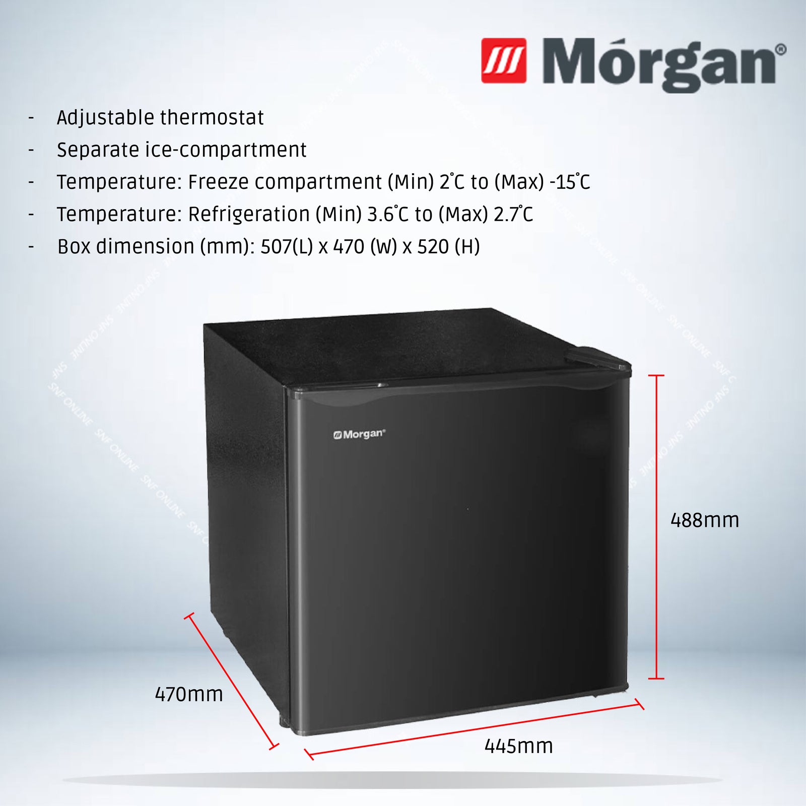 Morgan Mini Bar - Black (50 L) MMB-NC63BK MMB-NC63(BK)
