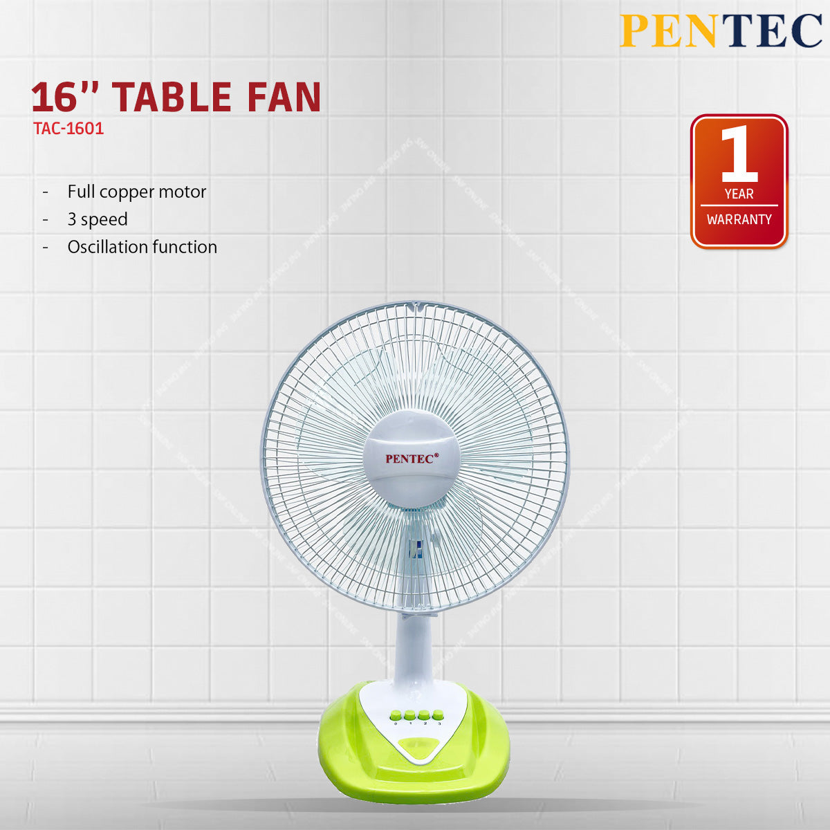 Pentec Kipas Meja 12'' Table Fan TAC-1603