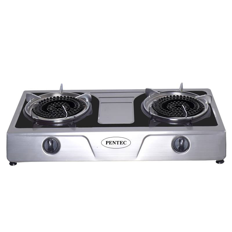 Pentec Dapur Gas Double Burner Stainless steel Gas Stove MD-851