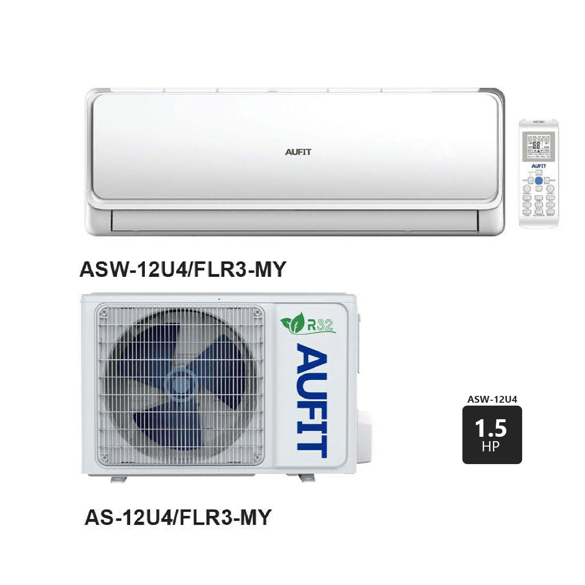Aufit 1.0HP Aircond Inverter R32 ASW-09B6A4 ASW09B6A4FFR3DI-C5 AS09B6A