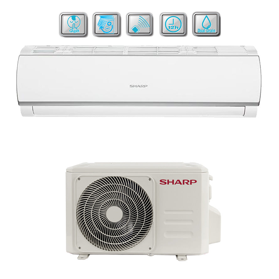 Sharp Penghawa Dingin - 2.0HP Air Conditioner R32 AHA18WCD2 (FULL SET)